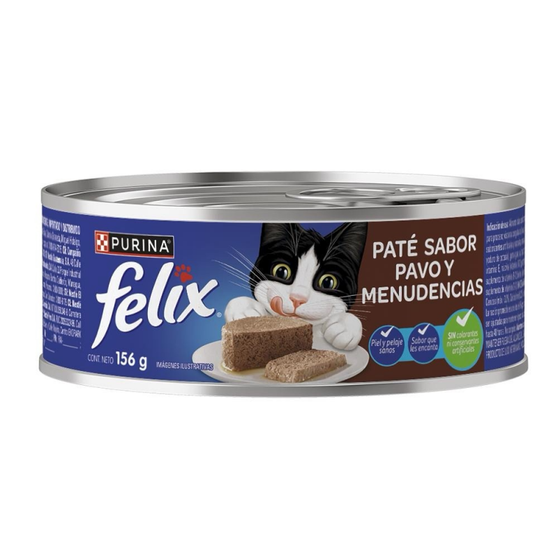 Pack 24 latas Alimento Húmedo Felix Sabor Pavo 37980 22,990.00