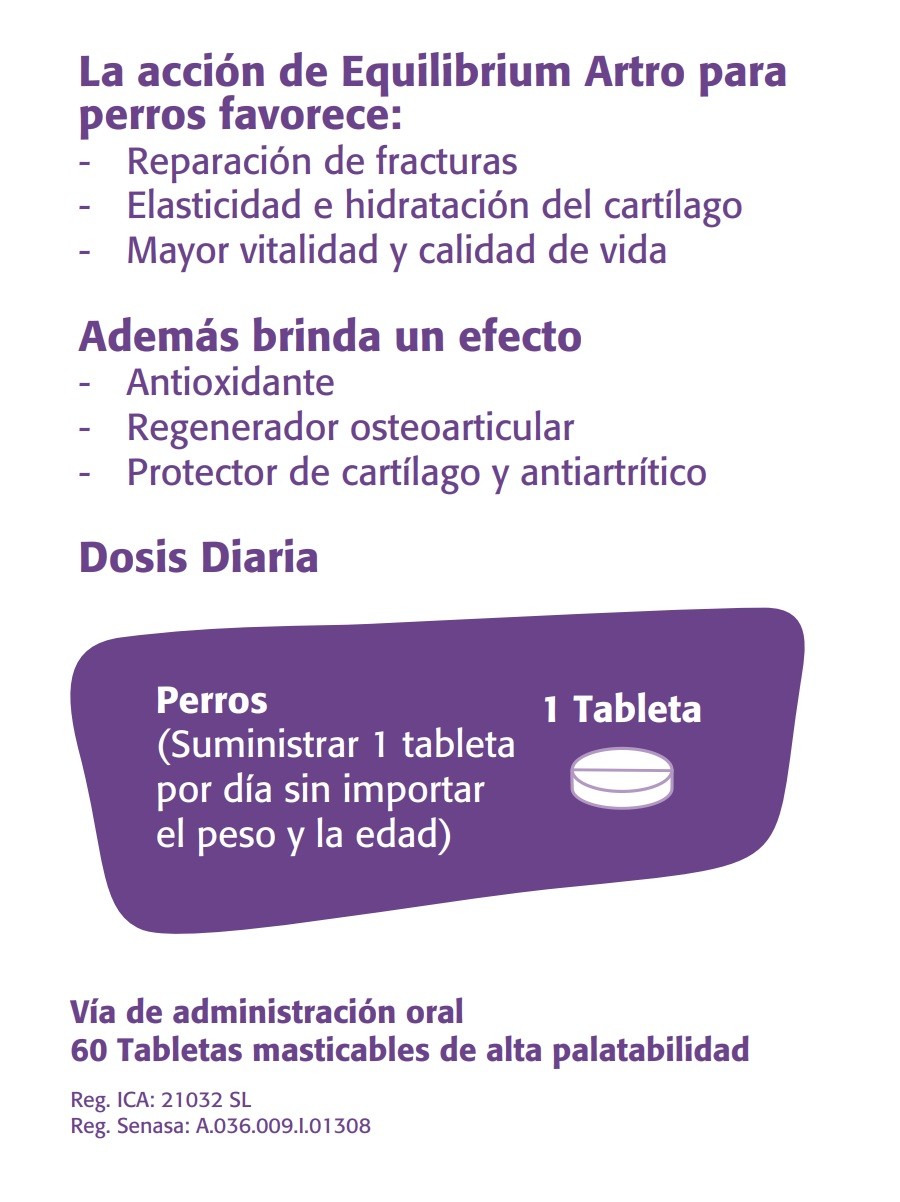 Equilibrium Artro 60 Tabletas Masticables 42353 32,990.00