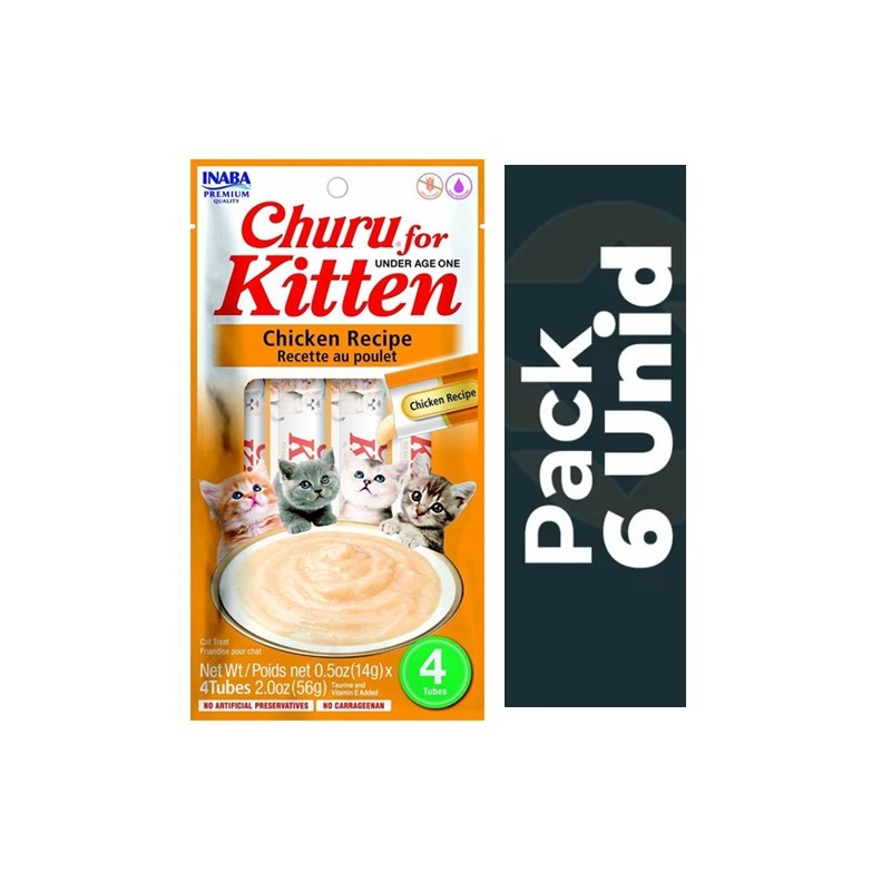 Pack 6 Unidades Churu Kitten Chicken Recipe x 4 unds 42767 2,790.00