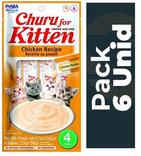 Pack 6 Unidades Churu Kitten Chicken Recipe x 4 unds 42767 2,790.00